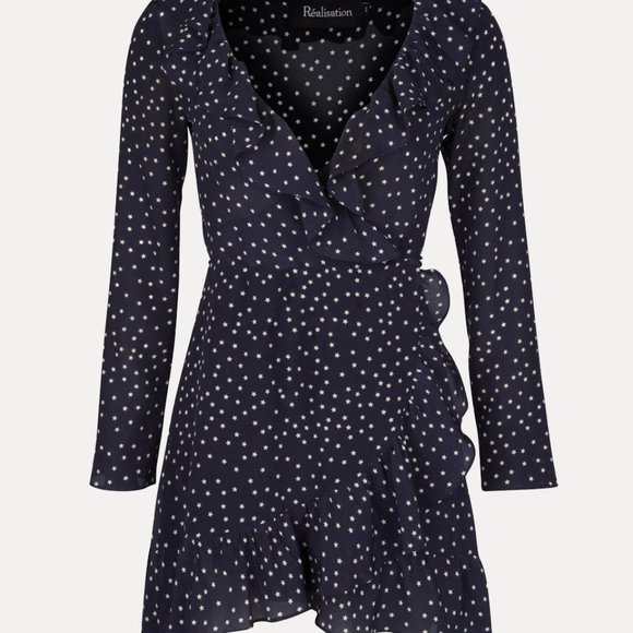 Realisation Par | Dresses | Realisation Par Alexandra Silk Dress Navy ...